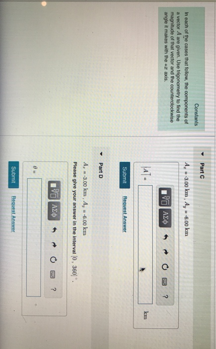 Solved Part C Constants In each of the cases that follow, | Chegg.com