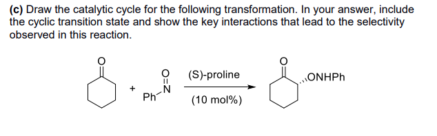Solved (c) Draw the catalytic cycle for the following | Chegg.com