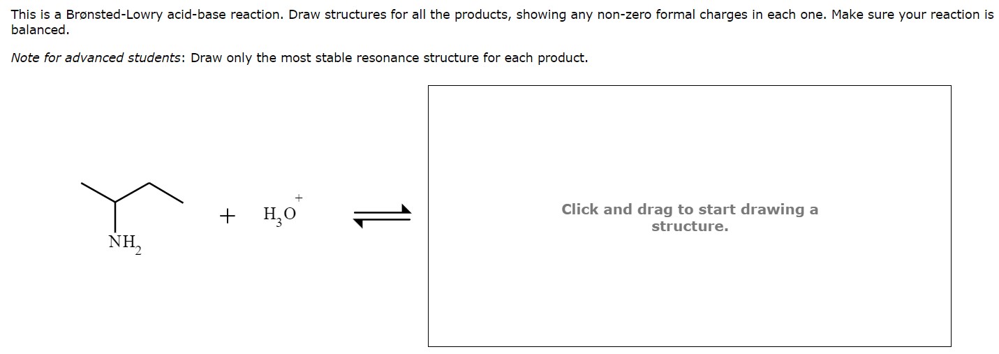 Solved This is a Brønsted-Lowry acid-base reaction. Draw | Chegg.com