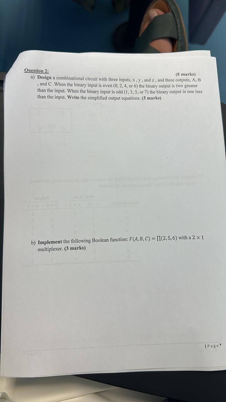 Solved Question 2:a) Design a combinational circuit with | Chegg.com Solved Question 2:a) Design a combinational circuit with | Chegg.com