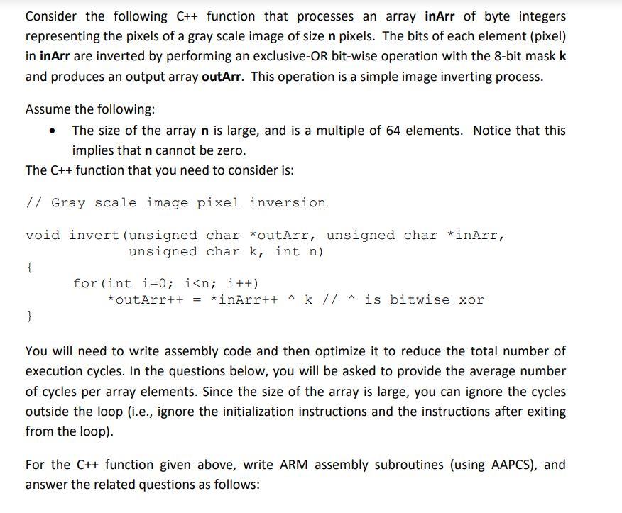 Solved Question : Optimize the loop by using n to count down | Chegg.com