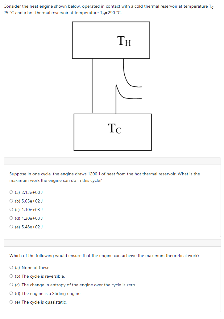 Solved Consider the heat engine shown below, operated in | Chegg.com
