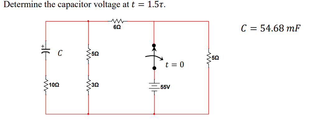 Solved In the transient network below, the switch has been | Chegg.com