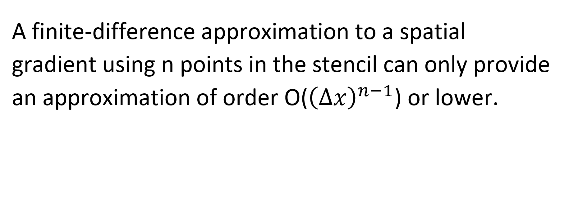 Solved A finite-difference approximation to a spatial | Chegg.com
