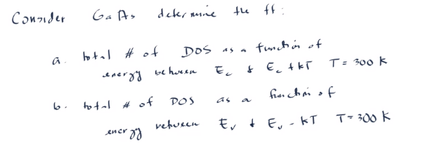 Solved Consider Gaas Determine The Following 1 Total