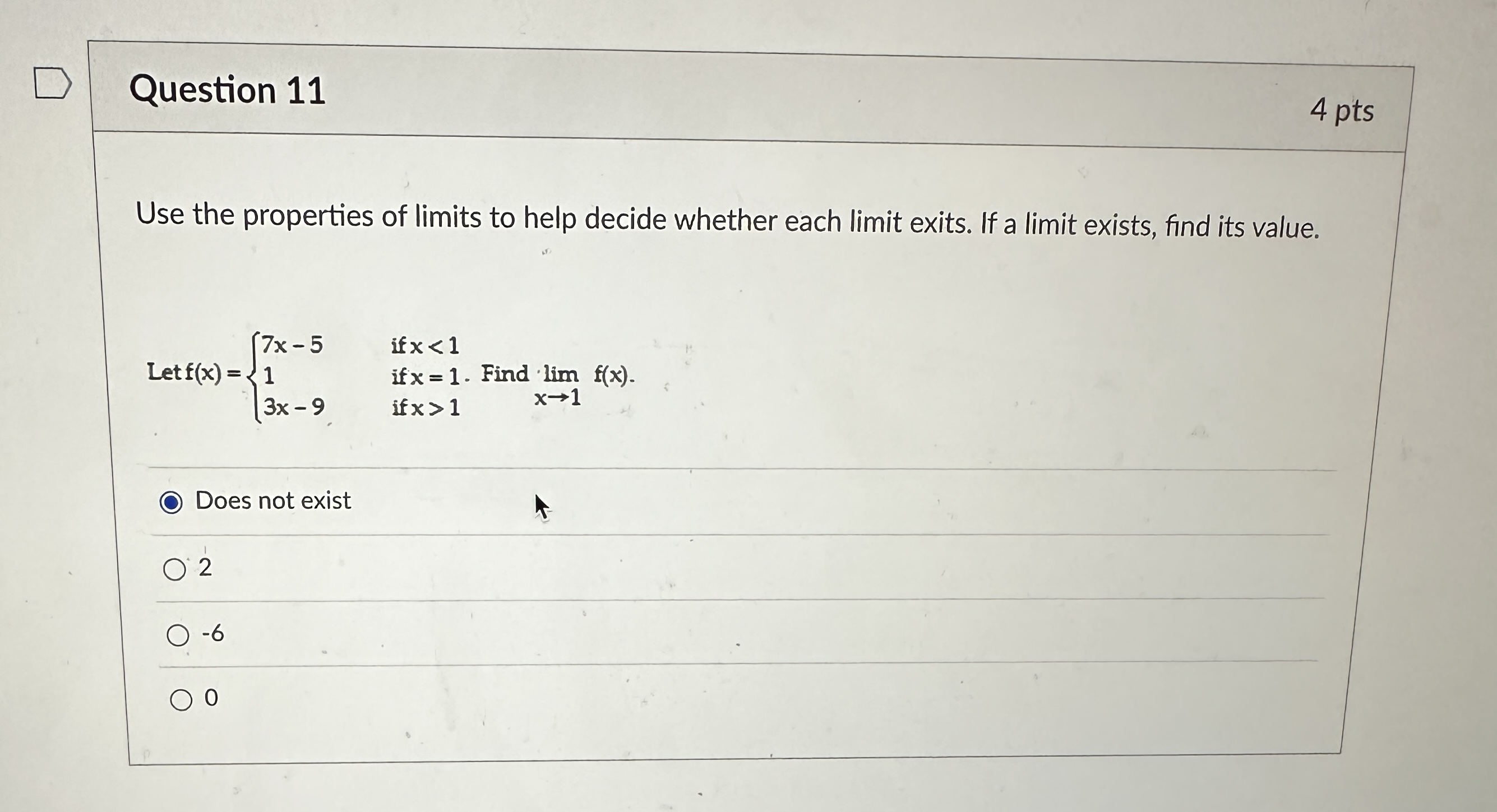 Solved Use the properties of limits to help decide whether | Chegg.com
