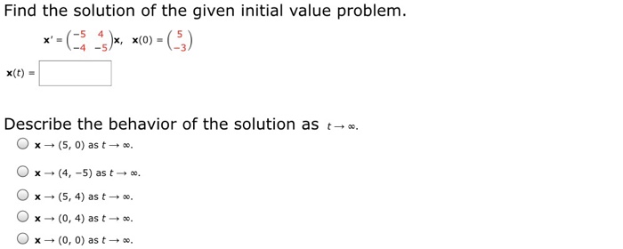Solved Find the solution of the given initial value problem. | Chegg.com
