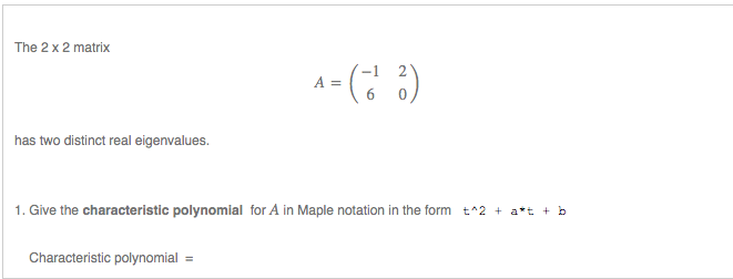 Solved The 2 X 2 Matrix A 33 Has Two Distinct Real