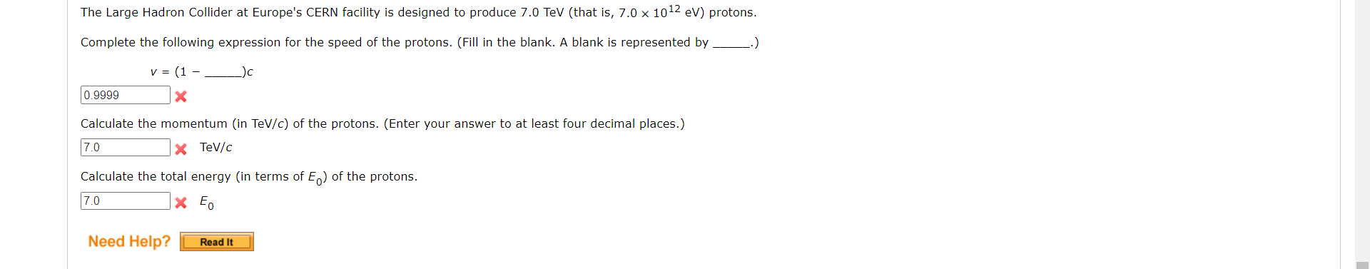 Solved The Large Hadron Collider at Europe's CERN facility | Chegg.com
