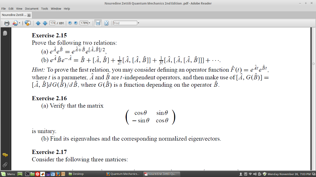 Solved Nouredine Zettili Quantum Mechanics 2nd Edition .pdf- | Chegg.com