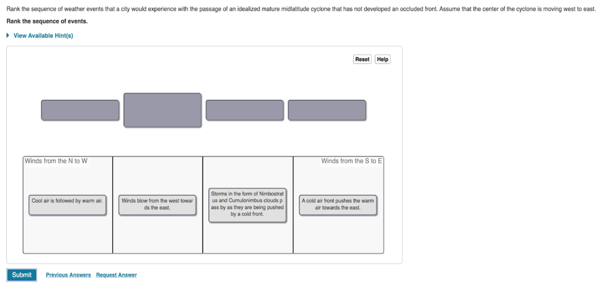 Solved Rank the sequence of events. | Chegg.com
