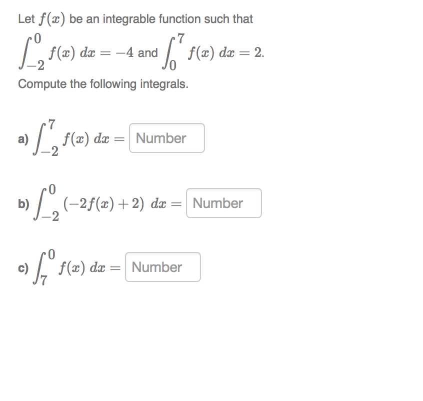 Solved Let f(a) be an integrable function such that f(z) d | Chegg.com