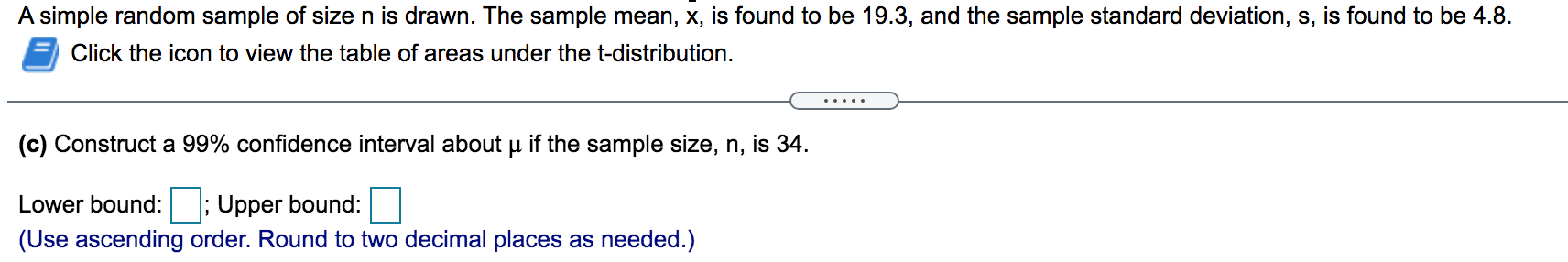 Solved A simple random sample of size n is drawn. The sample | Chegg.com