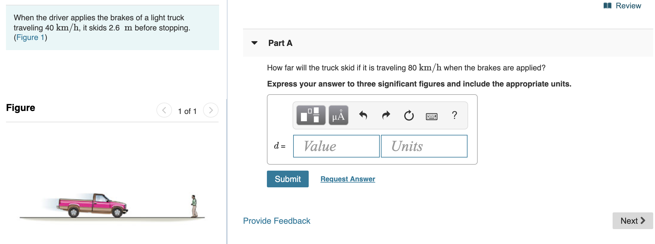 Solved Review When the driver applies the brakes of a light | Chegg.com