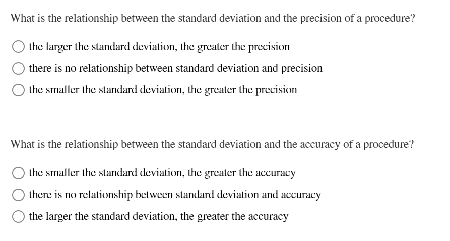 Solved What is the relationship between the standard | Chegg.com