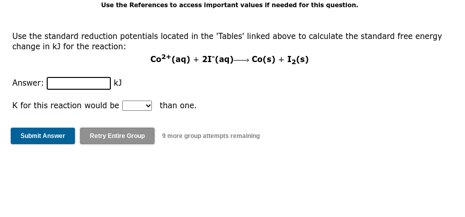 Solved Use The Standard Reduction Potentials Located In The