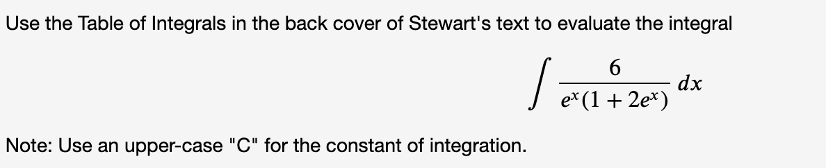 Solved Use the Table of Integrals in the back cover of | Chegg.com