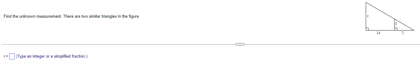Solved Find the unknown measurement. There are two similar | Chegg.com