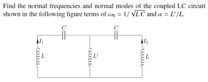 Find the normal frequencies and normal modes of the | Chegg.com