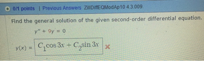 Solved Find the general solution of the given second-order | Chegg.com