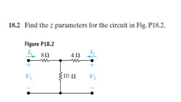 Solved 18.2 Find the z parameters for the circuit in Fig. | Chegg.com