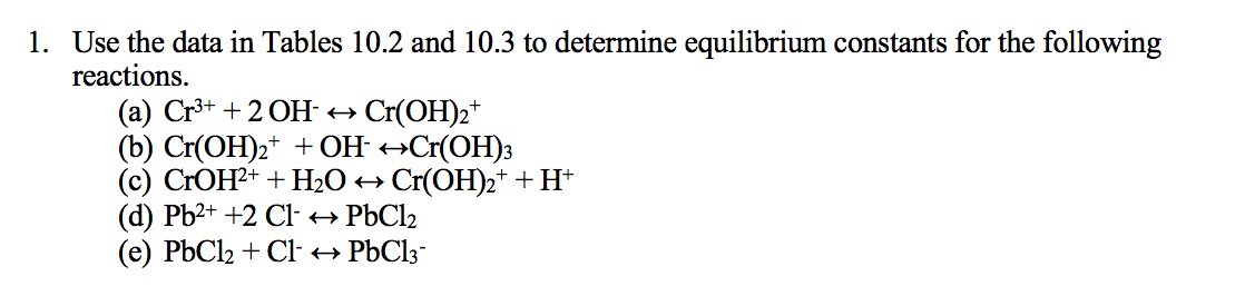 Solved 1. Use the data in Tables 10.2 and 10.3 to determine | Chegg.com