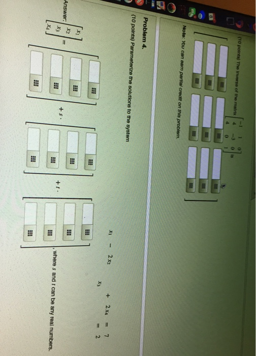 Solved 4 01 Problem 4 10 Points Parameterize The Solutions
