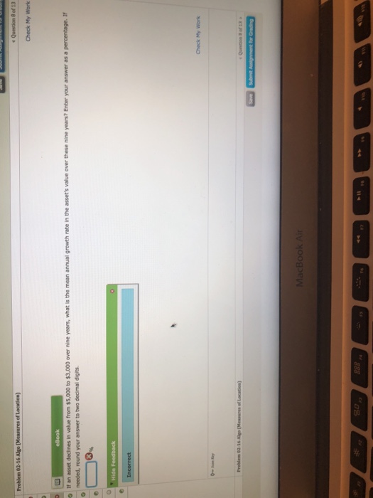 Solved 8 of 13 If an asset declines in value from $5,000 to | Chegg.com