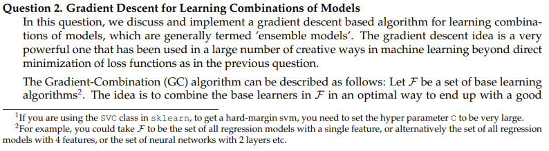Solved Question 2. Gradient Descent for Learning | Chegg.com