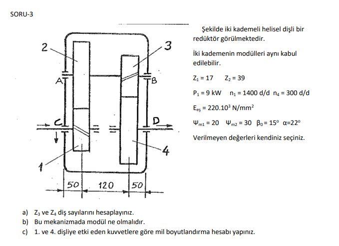 The figure shows a two-stage helical gear reducer is | Chegg.com