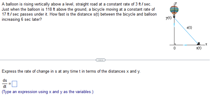 Solved A balloon is rising vertically above a level, | Chegg.com