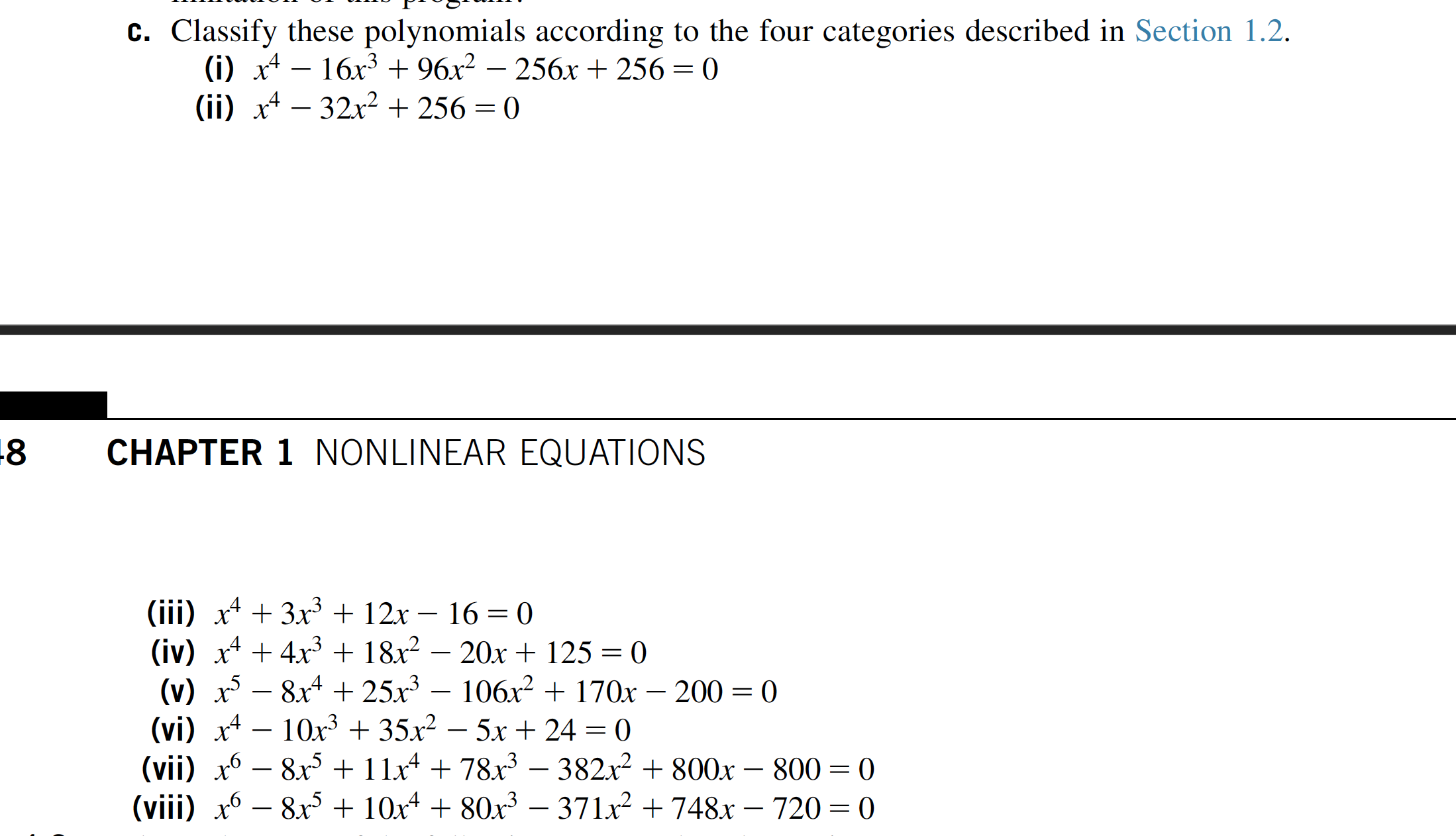 Solved Classify these polynomials according to the four | Chegg.com