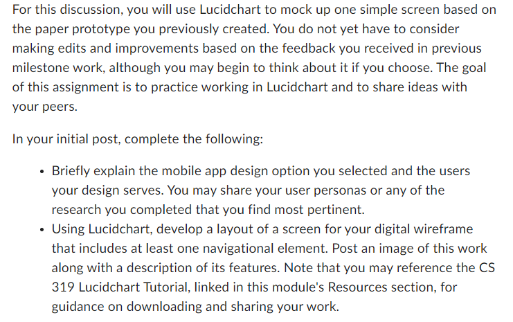 Solved For this discussion, you will use Lucidchart to mock | Chegg.com