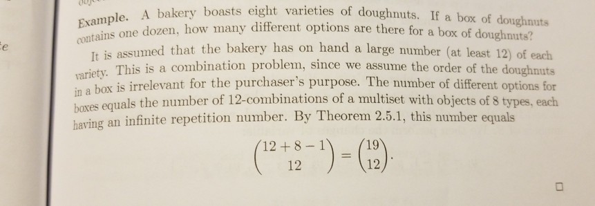 Solved o0j ties of doughnuts. If a box of dou Example. A | Chegg.com