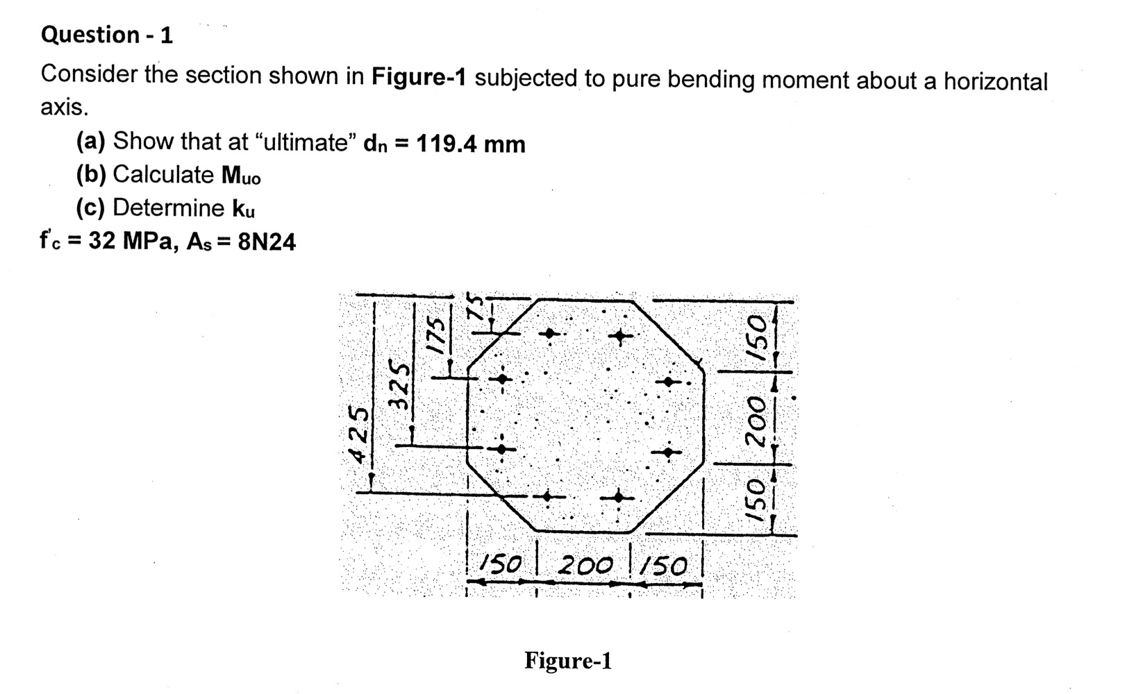 Question - 1 Consider the section shown in Figure-1 | Chegg.com