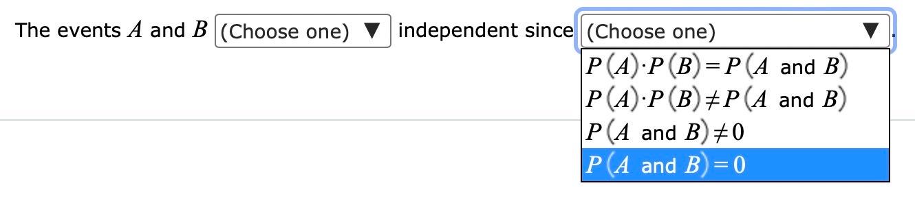 Solved Let A and B be events with P (A) = 0.3, P (B) = 0.8, | Chegg.com