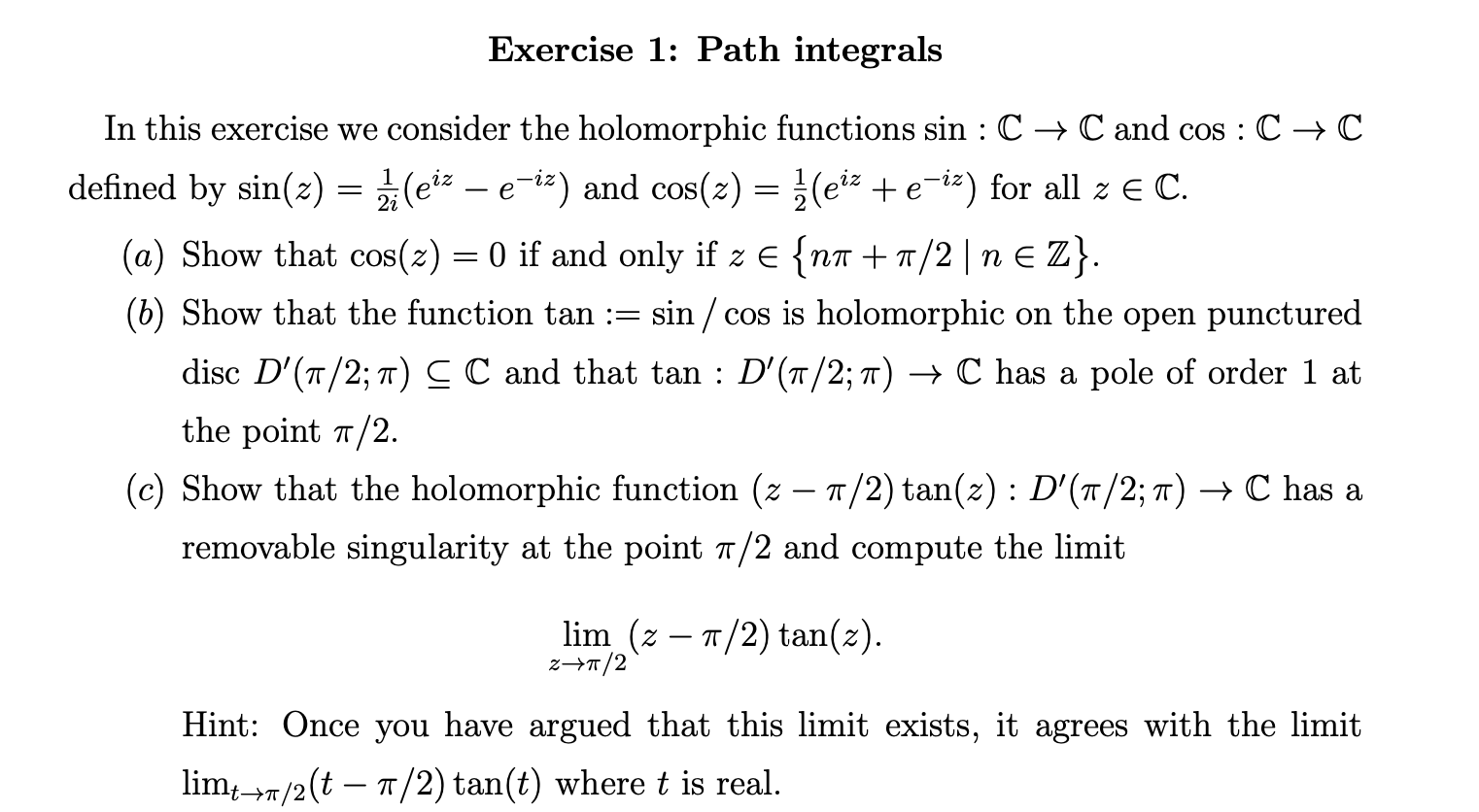 Solved Exercise 1: Path integrals In this exercise we | Chegg.com