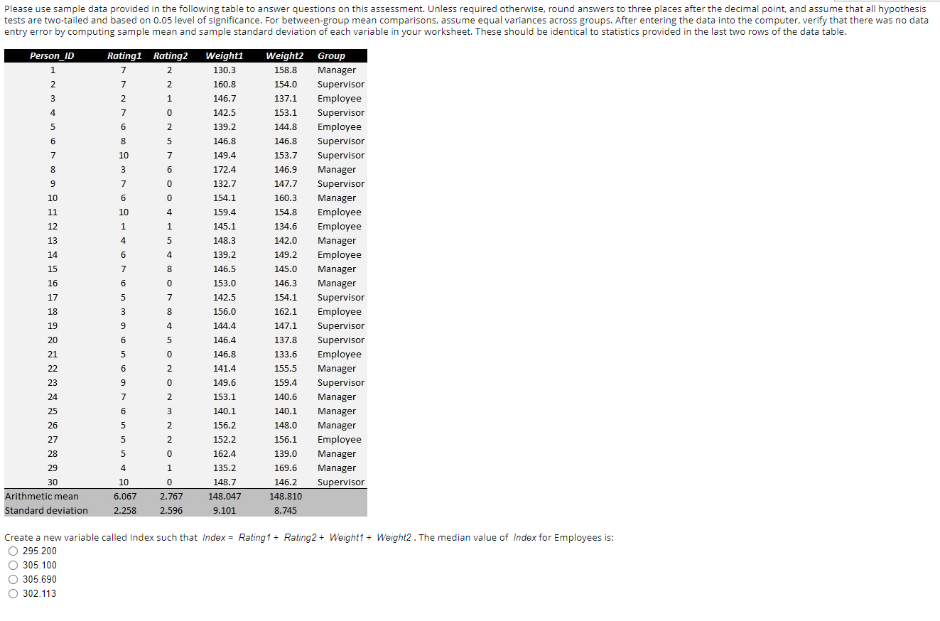 Solved Please use sample data provided in the following | Chegg.com