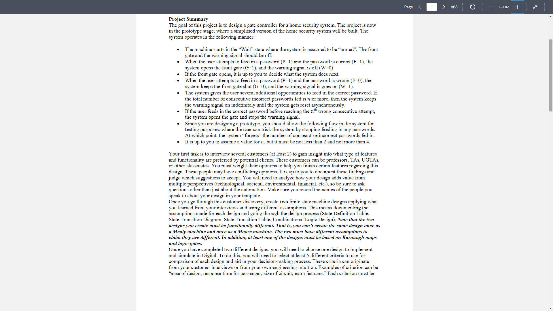 Solved Project SummaryThe goal of this project is to design | Chegg.com