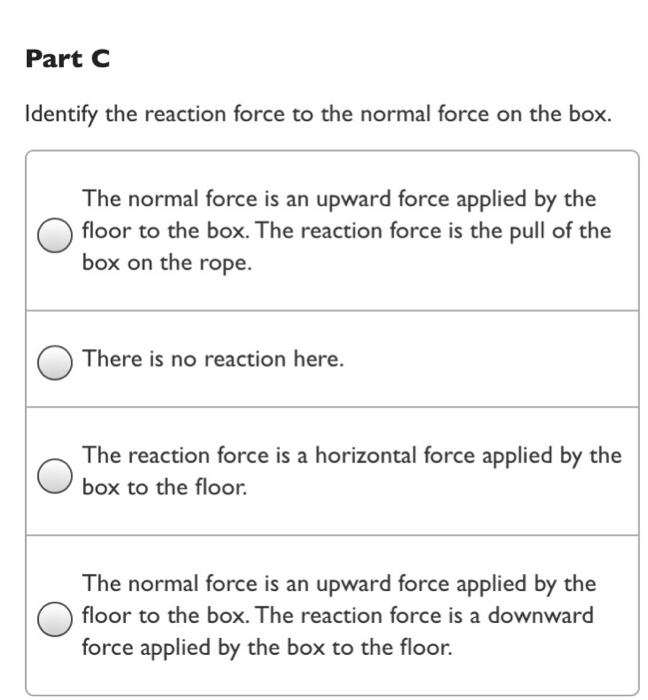 Solved Part B Identify the reaction force to the friction | Chegg.com
