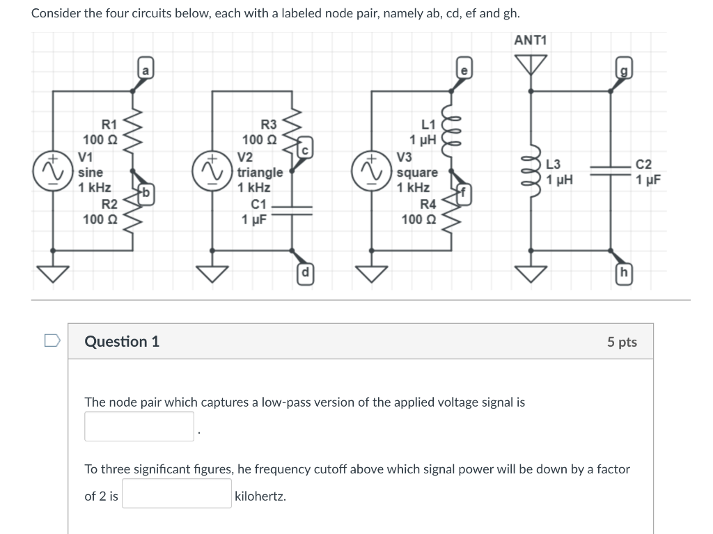 Solved Consider the four circuits below, each with a labeled | Chegg.com