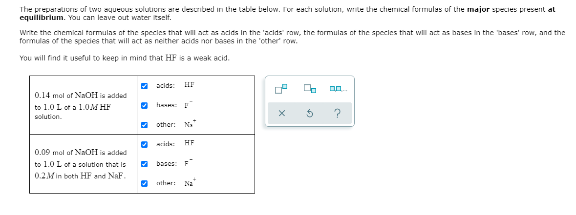 Solved Can some double check my answers (: | Chegg.com