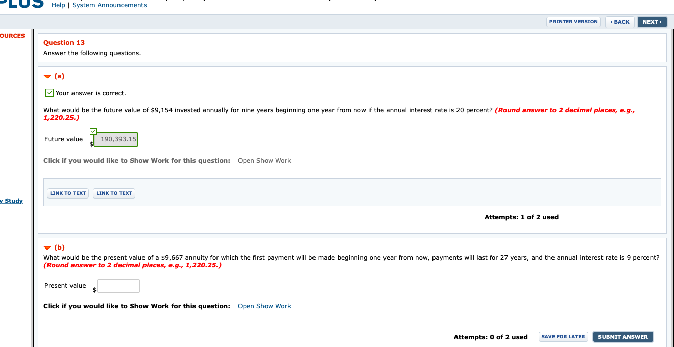 Solved Help System Announcements PRINTER VERSION | Chegg.com