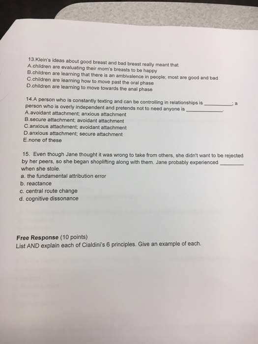 Solved It’s unnecessary to explain each of these questions | Chegg.com