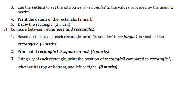Solved Question 1 Defining The Class “rectangle 60 