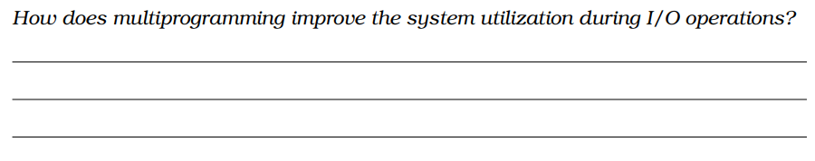 Solved How does multiprogramming improve the system | Chegg.com