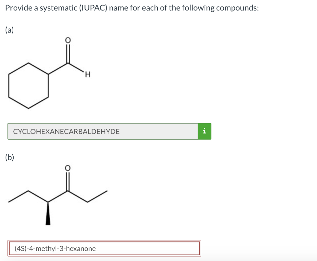 Solved Provide a systematic (IUPAC) name for each of the | Chegg.com
