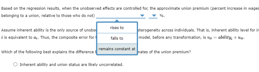 Solved 10. Comparing fixed effects and random effects | Chegg.com