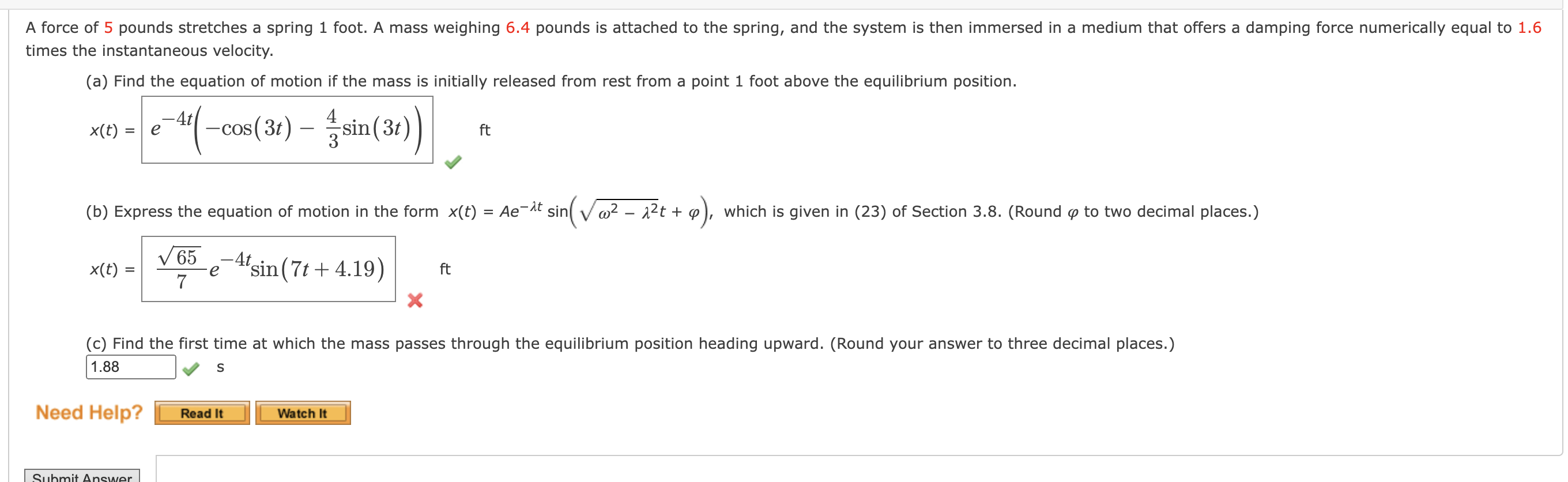 Solved times the instantaneous velocity. (a) Find the | Chegg.com