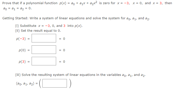 Solved Prove that if a polynomial function p(x) = 30 + 21x + | Chegg.com